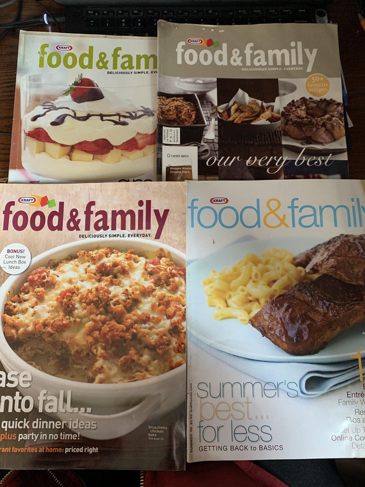 Kraft Food & Family Magazine lot of 4. Fall ‘08, Winter ‘07, Summer ...