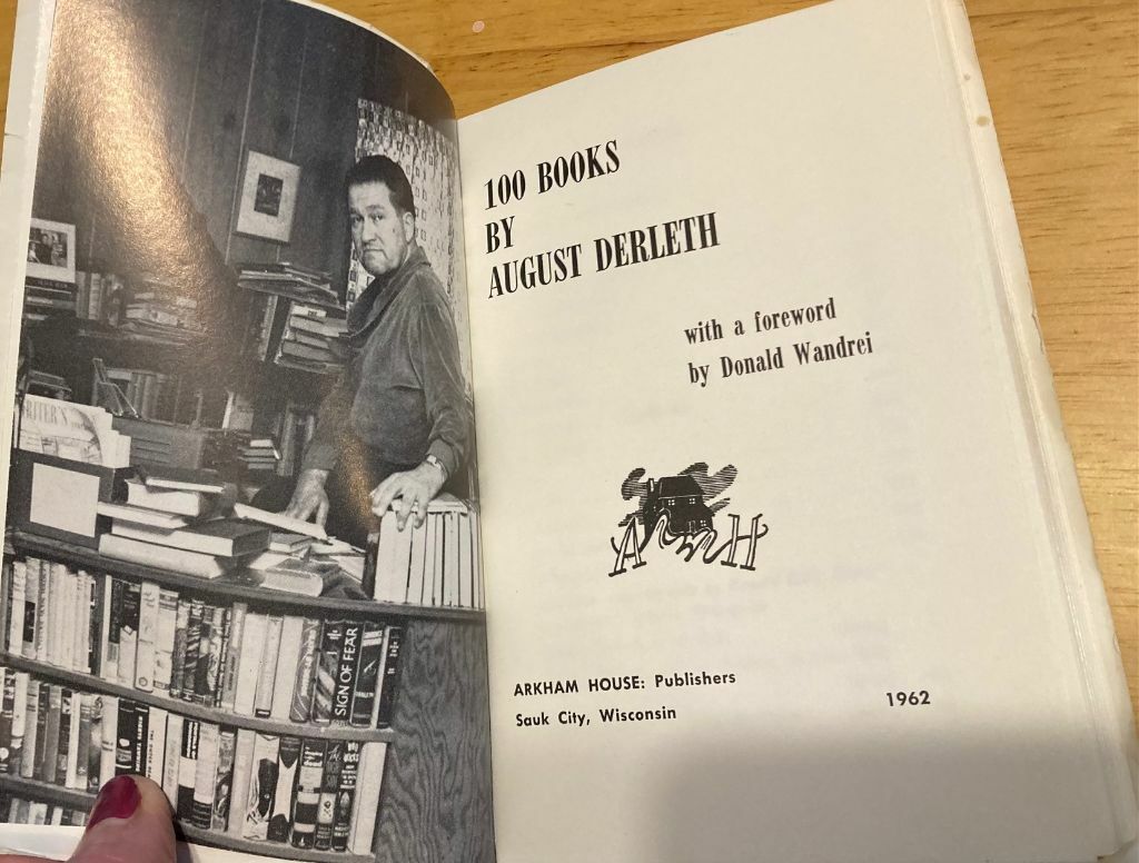100 Books by August Derleth 1962 Arkham House 1st ed. Softcover D ...