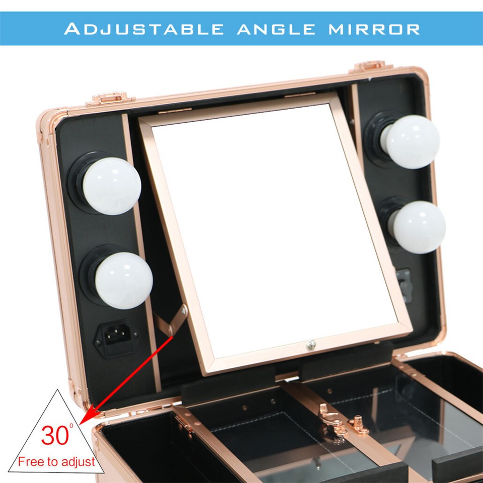 Luxury Make Up Vanity Case Travel Box Beauty Cosmetic Storage Organizer ...