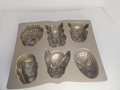 Nordic Ware Marvel AVENGERS Comic Cakelet Pan Bakes 6 Super Hero Cakes ...