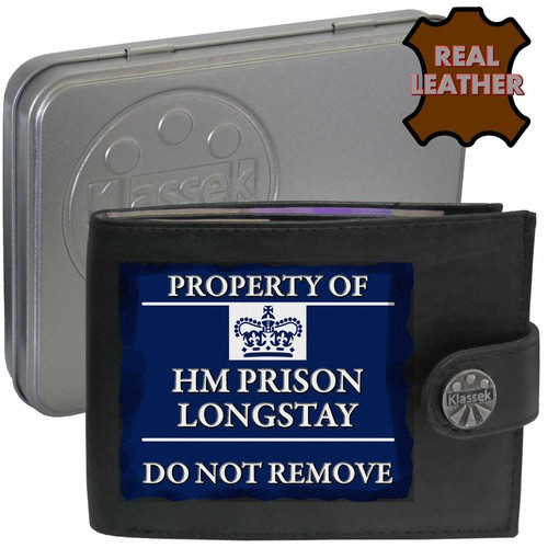 HM Prison Service Wallet Soft Leather HMS Funny Novelty Men's Gift Tin ...