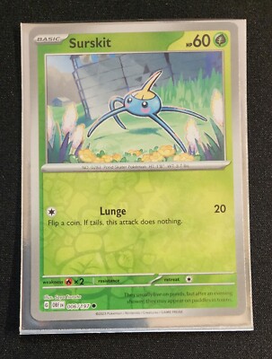 Surskit Reverse Holo Ovsidian Flames 006/197 Pokemon Card US Seller | eBay