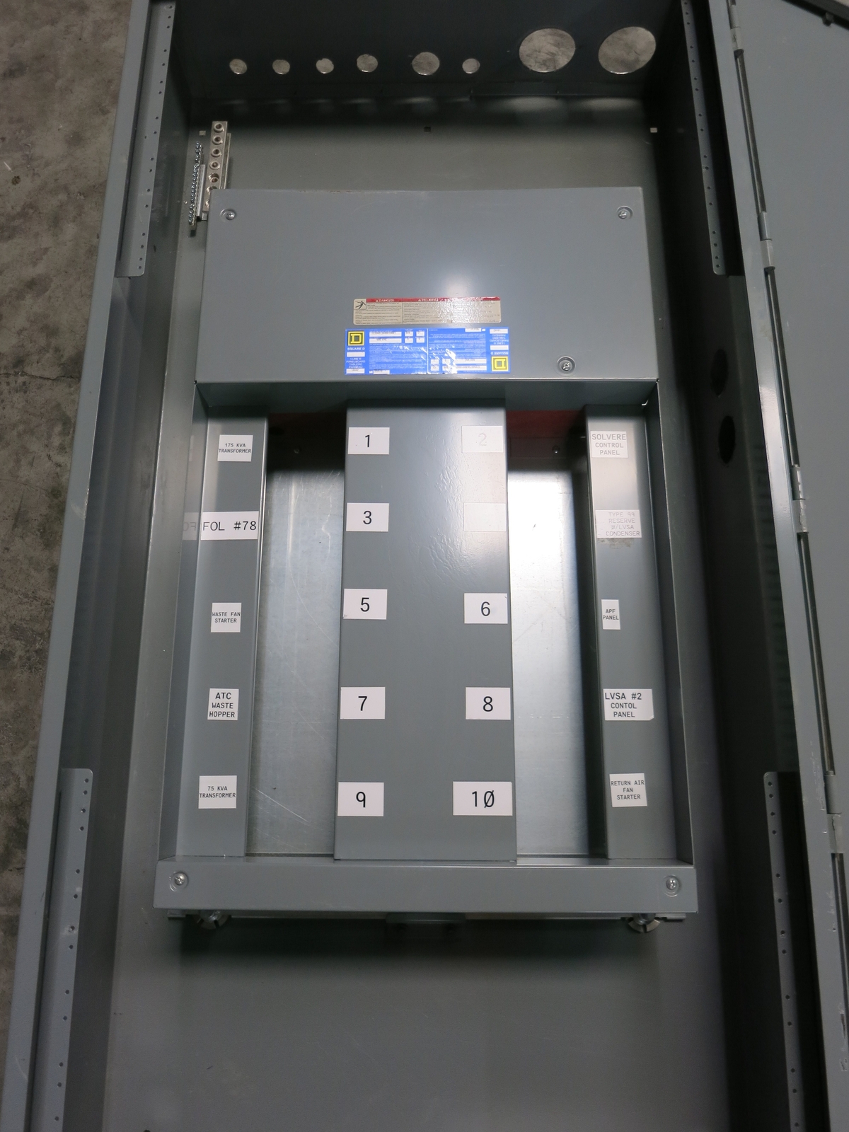 Square D 800A I-Line Panel Board 600V 3PH 3W Main Lugs 800 Amp MLO ...