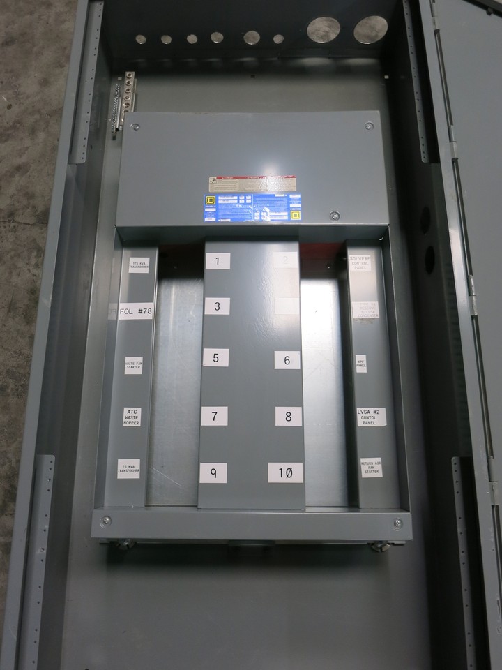 Square D 800A I-Line Panel Board 600V 3PH 3W Main Lugs 800 Amp MLO ...