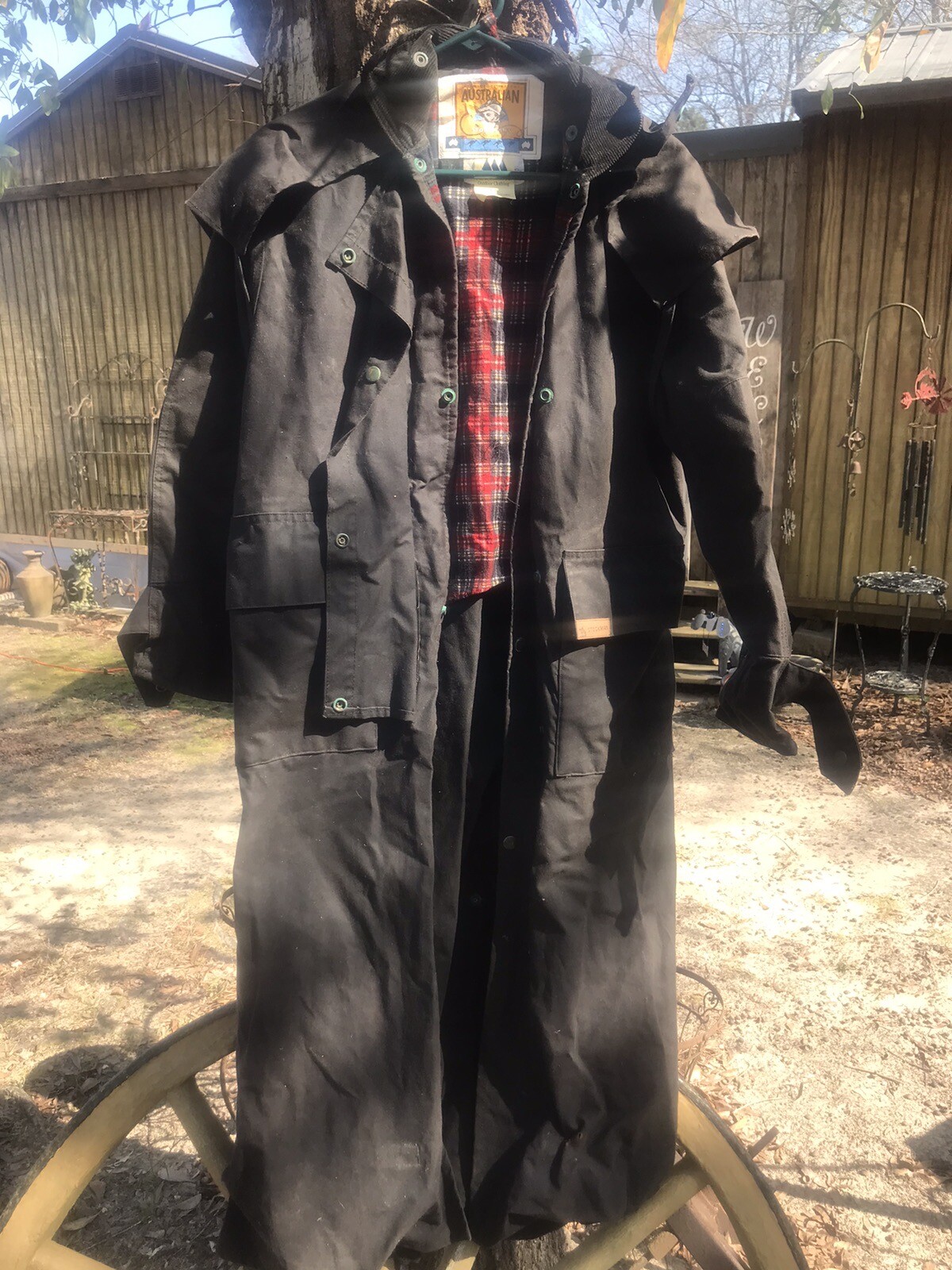 Australian stockmans oilskins long riding coat stretc… - Gem