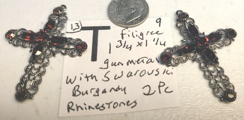 Vtg Mostly Miriam Haskell Cross Necklace Pendant Filigree Jewelry ...