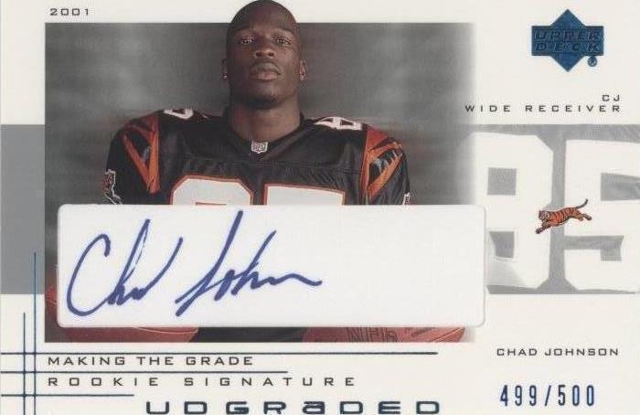 2001 UD Graded - Making the Grade Rookie Chad Johnson #48 Signatures ...