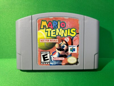 N64 Mario Tennis NFR Not For Resale Nintendo 64 Cartridge No Label Tear ...