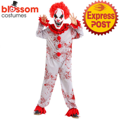 CK2606 Creeper Clown Girls Boys Scary Twisted Halloween Costume Evil ...