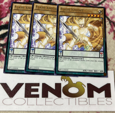 3x (M/NM) - Flash Knight - MP15-EN058 - Rare - 1st Edition YuGiOh | eBay