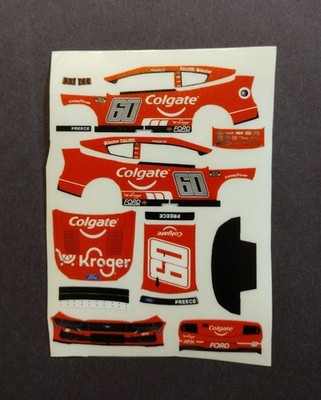 2025 Custom Ryan Preece #60 Colgate 1/64 Peel & Stick Decals | eBay
