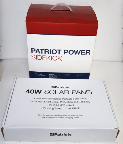 Patriot Power Sidekick 300w Solar Generator Includes 4Patriots 40w ...
