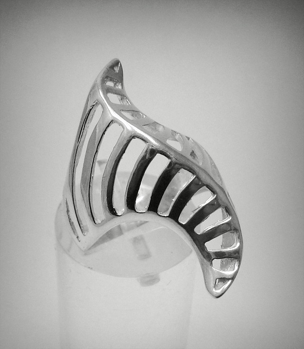 Long Plain Stylish Sterling Silver Ring Solid 925 Handmade Nickel Free ...