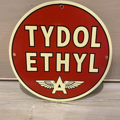 Vintage Flying A Gasoline Sign - Porcelain Super Extra Aviation Tydol ...
