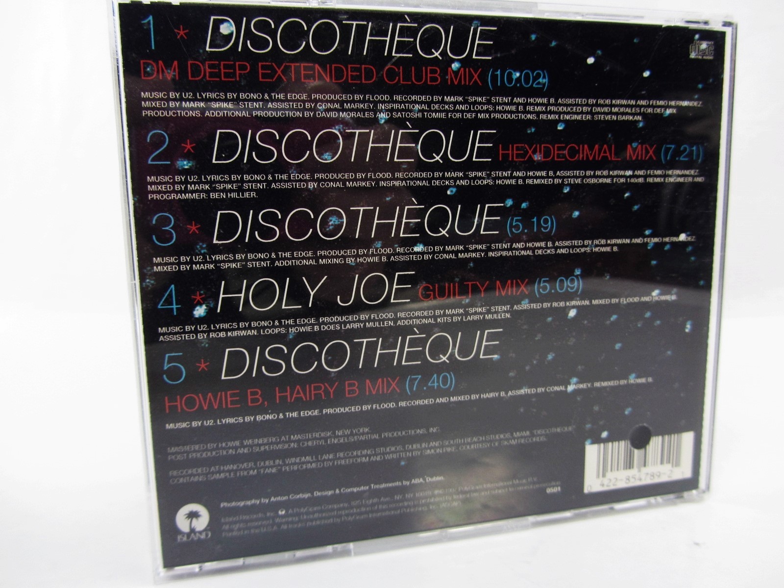 Discotheque [Maxi Single] by U2 (CD, Feb-1997, Island) punch & stamp ...