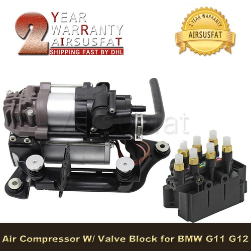 For BMW G11 G12 7 Series Air Suspension Compressor+Vlave Block 16-19 ...