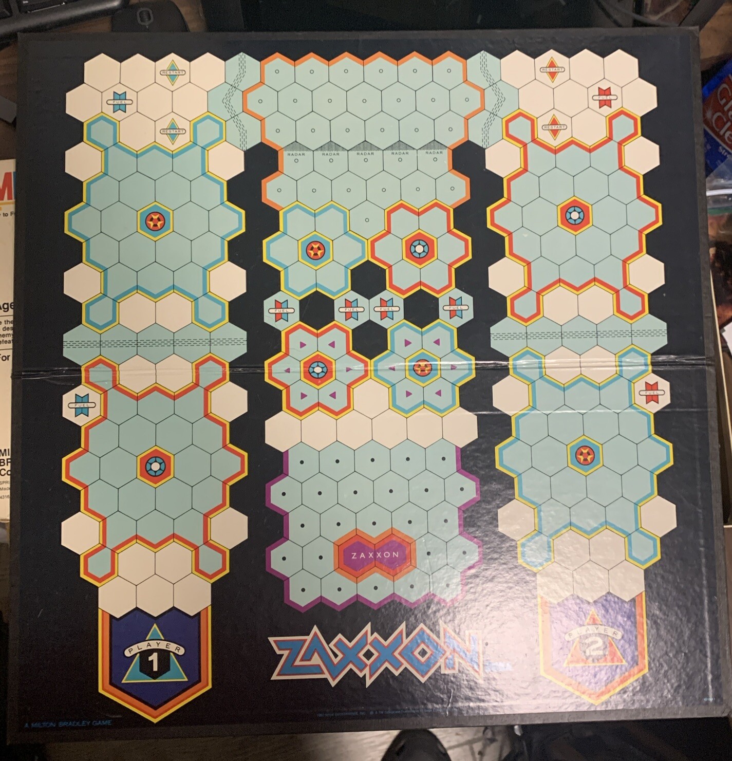 Board Game Parts: ZAXXON, MB Sega 1982, based on Arcade game ...