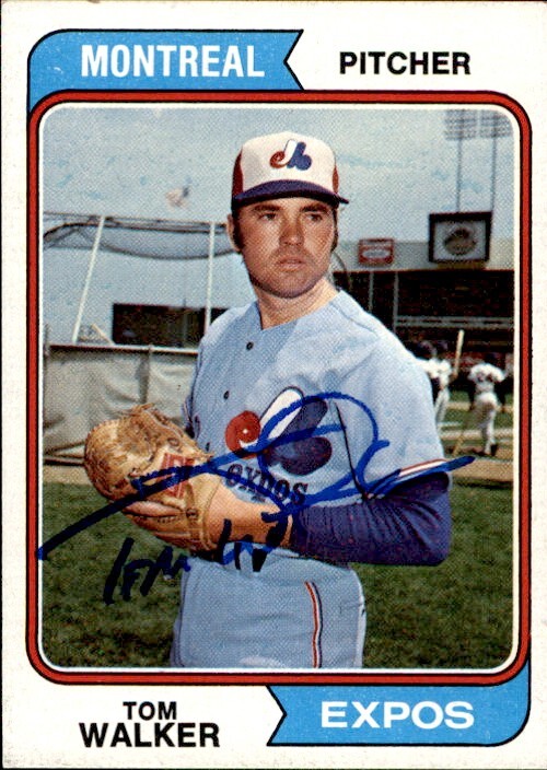 Tom Walker 1974 Topps #193 Montreal Expos Signed Baseball Card DECEASED ...