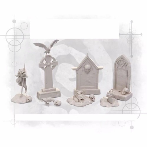1:24 Resin Model Kit Ancient Cemetery Tombstone Unassembled Unpainted ...