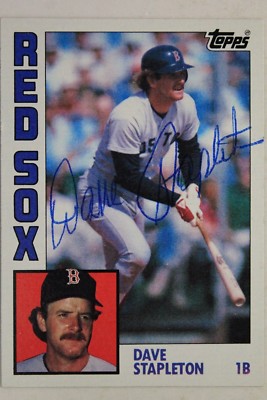 Dave Stapleton Red Sox 1984 Topps #653 Autographed Signed Baseball Card ...