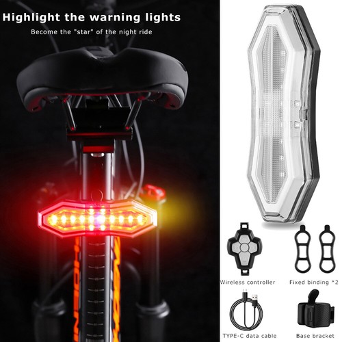 2pc Bicycle LED Indicator Turn Signal Light Bike Rear Lights USB ...