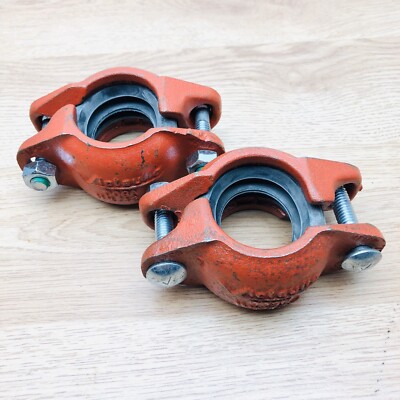 LOT OF 2 VICTAULIC 009N 1-1/4/42.4 FIRELOCK RIGID COUPLING PIPE FITTING ...