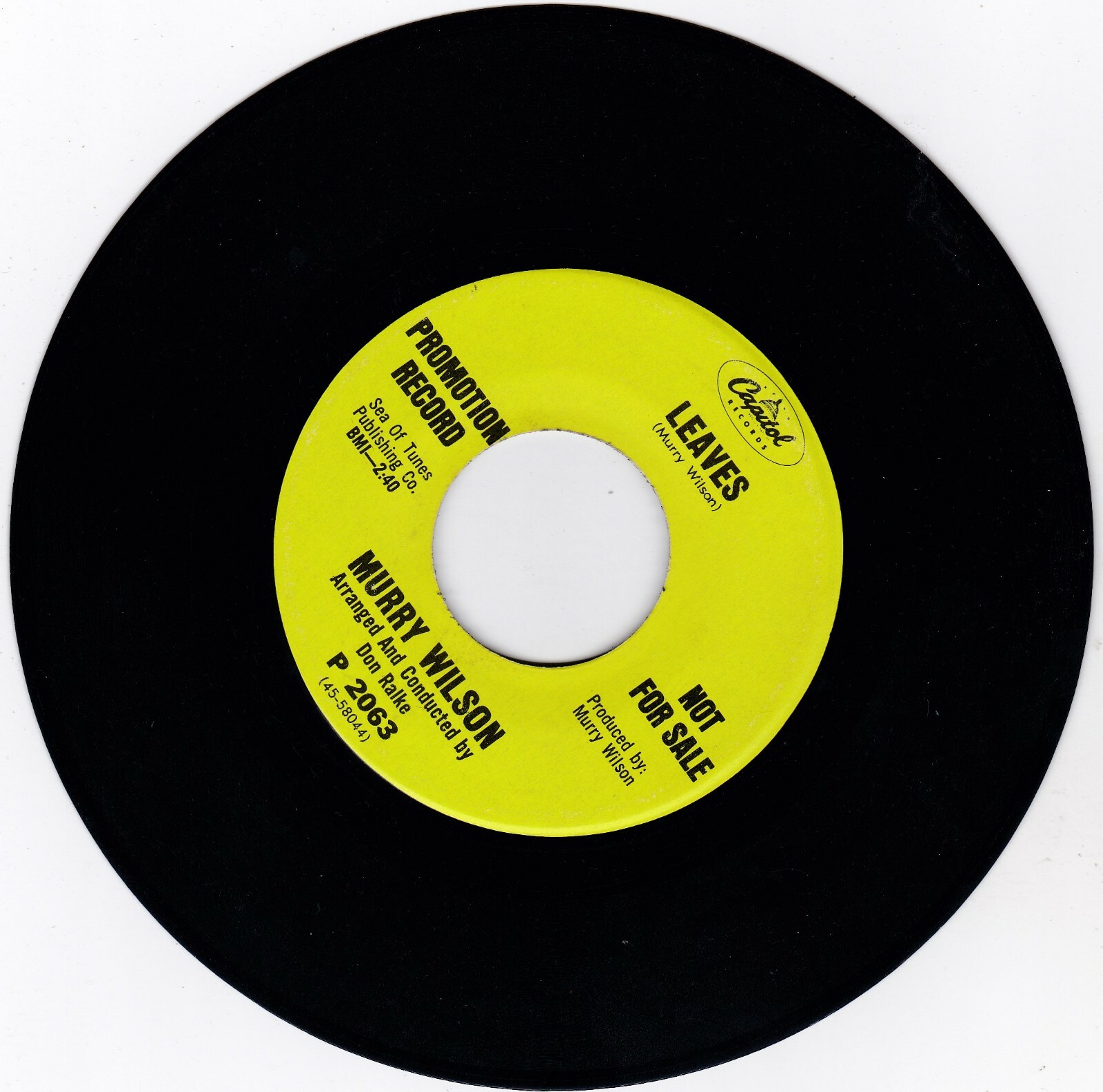 BEACH BOYS 45RPM - MURRY WILSON ON CAPITOL RECORDS - RARE PROMO! SOUND ...