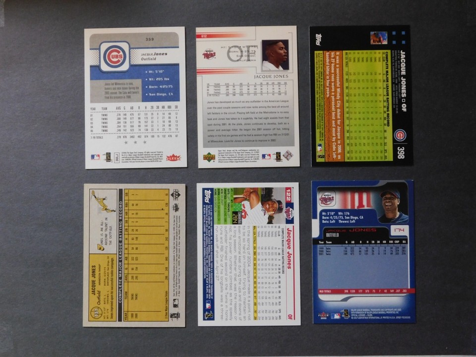 Jacque Jones 6 Card Lot | eBay