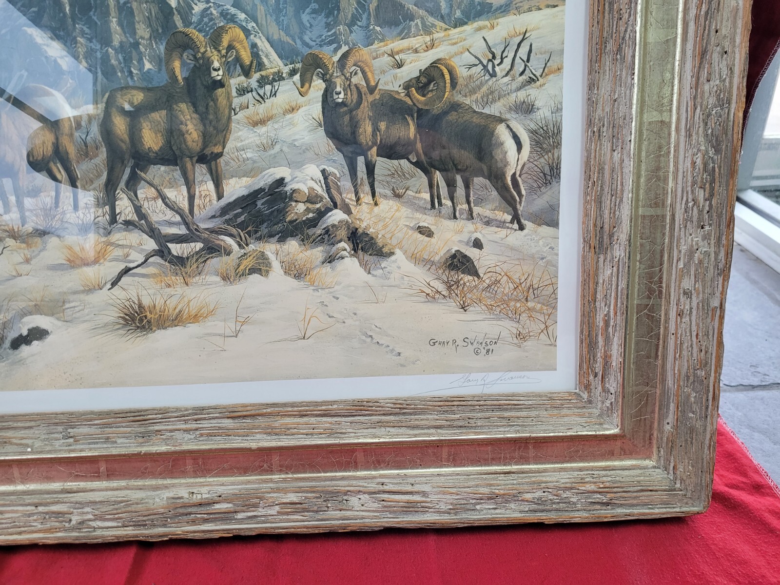 GARY SWANSON Signed 1981 North Fork Rams Bighorn Sheep Custom Driftwood ...