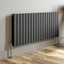 Anthracite Designer Radiator Vertical Horizontal Flat Panel Oval Column ...