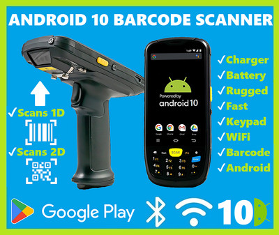 New 2023 Android 10 PistolGrip Barcode Scanner Zebra SE4710 2D/1D WiFi ...