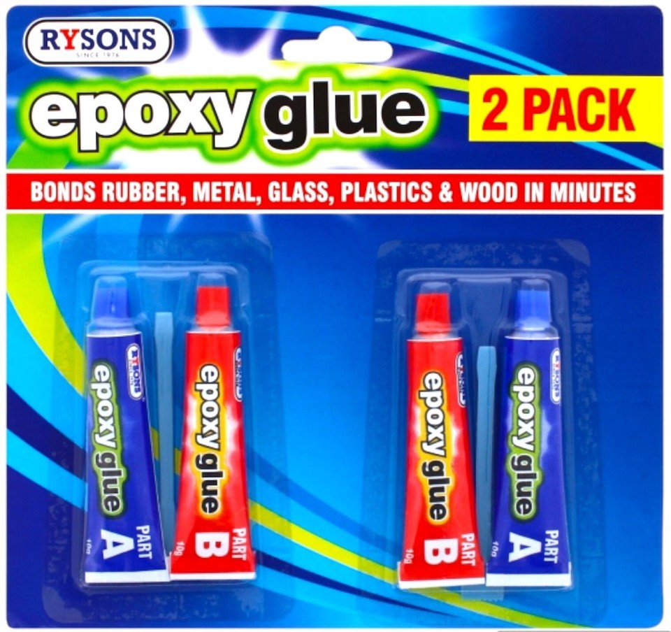 4 Epoxy Glue Resin Strong Adhesive Kit Hardener Bonds Metal Plastic ...