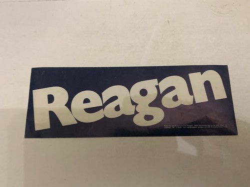 Vintage Reagan Bumper Sticker President Ronald Reagan | eBay