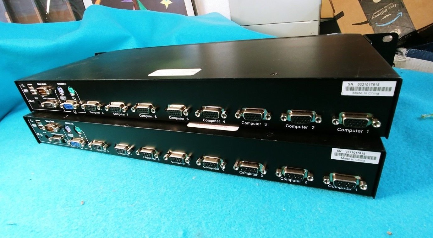 Lot of 2 Avocent - Switchview 1000 8SV1000 8-port KVM Switch - No Power ...