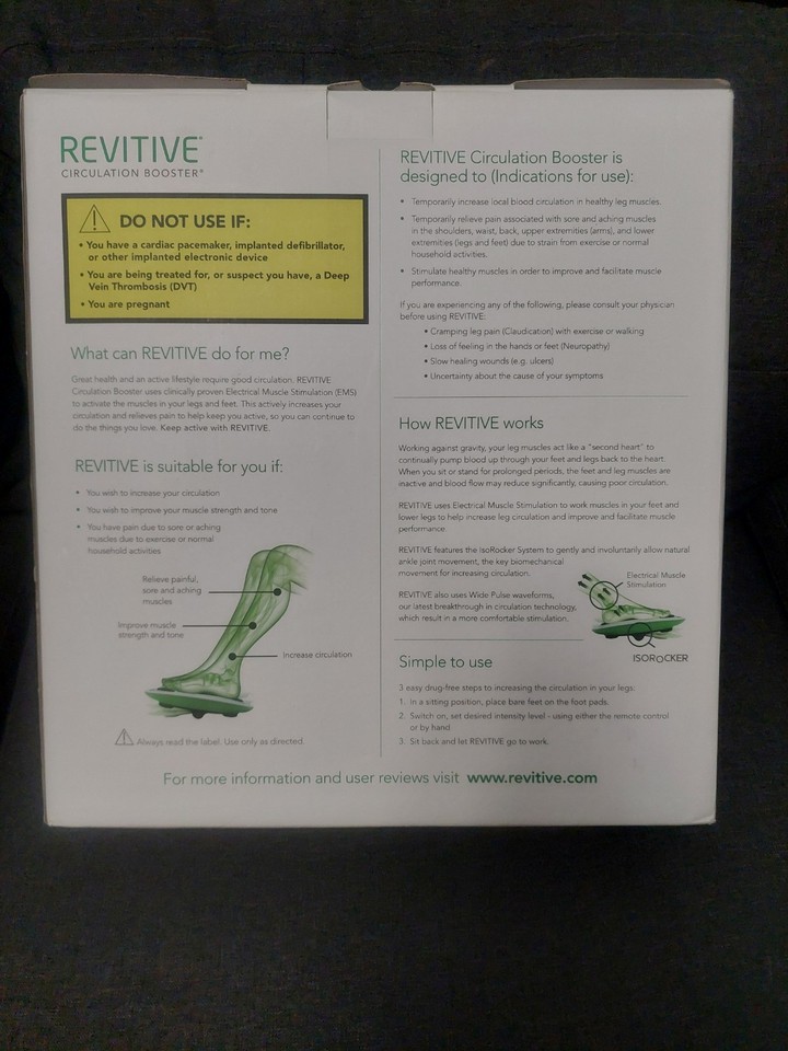 REVITIVE Circulation Booster RMV Advanced Performance Isorocker No ...