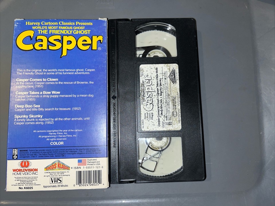 Casper The Friendly Ghost - Casper Comes To Clown (VHS, 1988) 2 | eBay