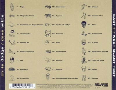 CHRIS DODGE & DAVE WITTE EAST WEST BLAST TEST [RELAPSE] NEW CD ...