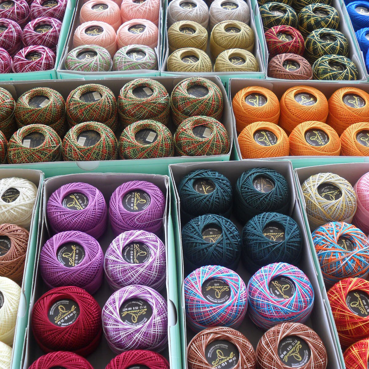 Multicolor Tinted 50 Grs 100% Mercerized Crochet Thread Set of 2 Cotton ...