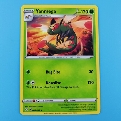 2021 Pokémon Shining Fates TCG #002 Yanmega RARE Regular Non-Played | eBay