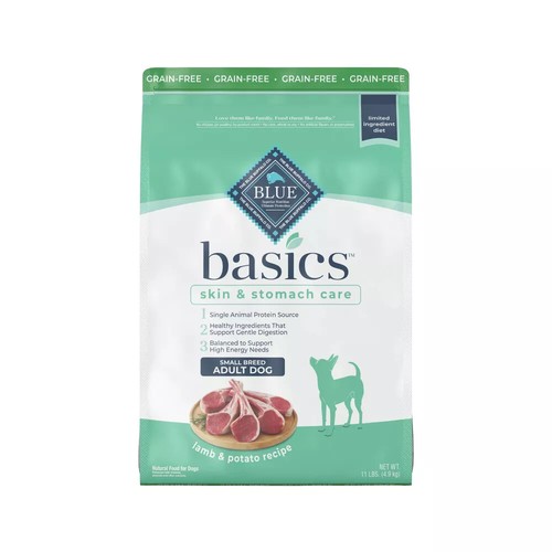 Blue Buffalo Basics Ingredient Diet Lamb & Potato Small Breed Dry Dog ...