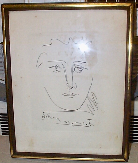 ARTWORK Poor Robie PICASSO Original ETCHING 1960 Print COD Vintage ...