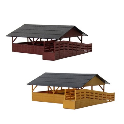 1pc HO Scale Barn Horses Stable 1:87 Cattle Shed Pen for Farm Animals ...