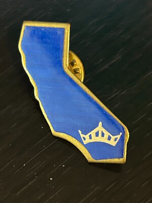Vintage Collectible California Crown Color Metal Pinback Lapel Pin Hat ...