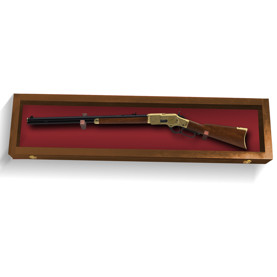 Rifle Display Case - Lockable Case - basswood Case - 100% UV protection ...
