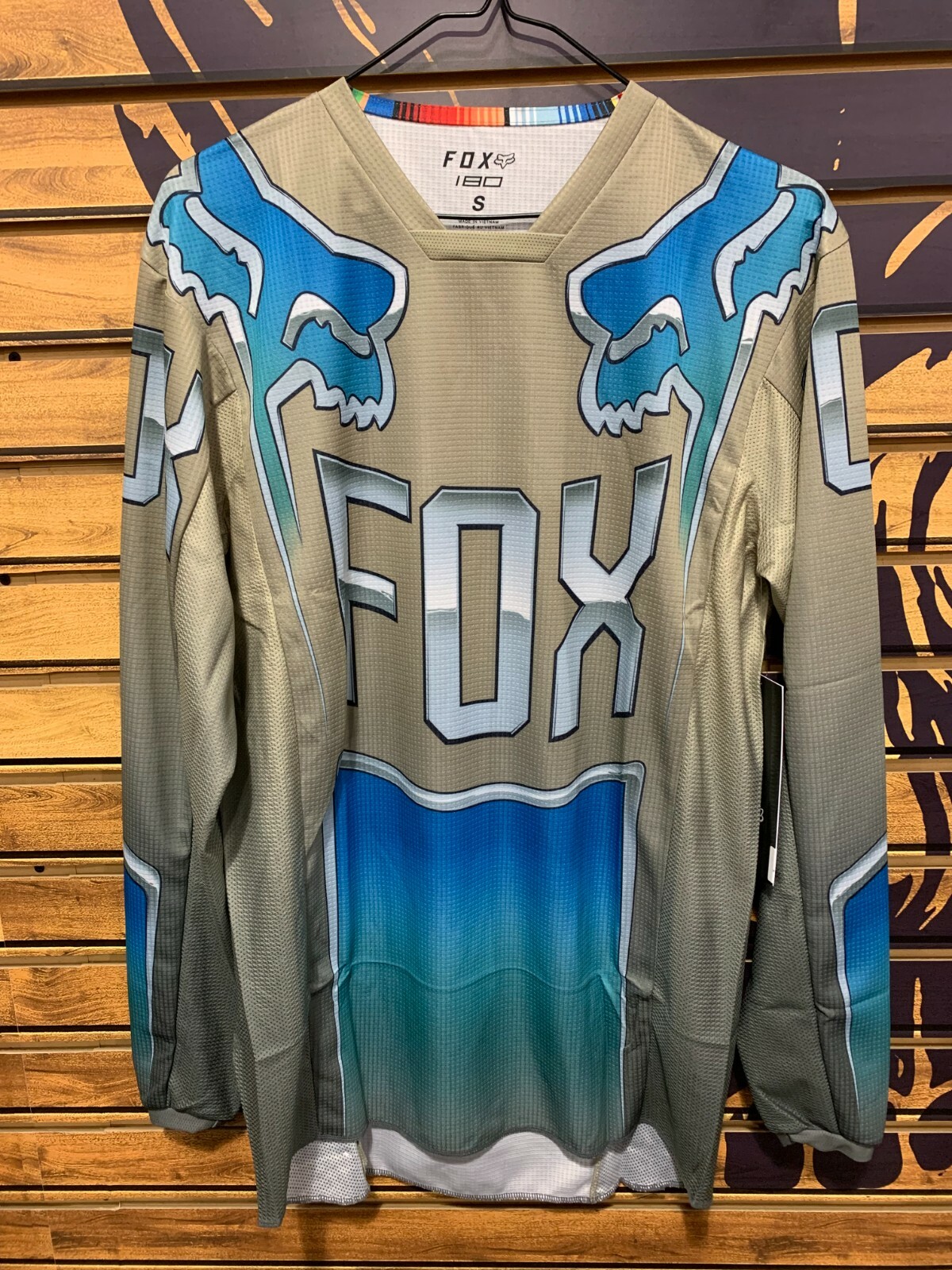 New Fox Racing Adult 180 Cntro Jersey, Blue/Grey, 26727-024-L, Large | eBay