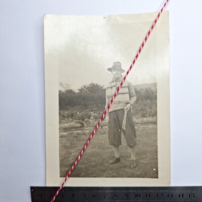 Vintage Photograph dowsers Man In Field Dowsing Hat Countryside Posh ...