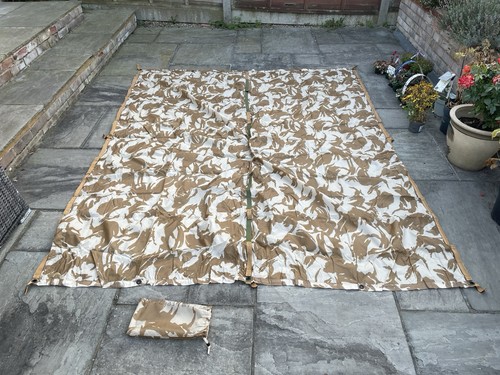 GENUINE BRITISH ARMY ISSUE desert DPM BASHA SHELTER SHEET TENT ...