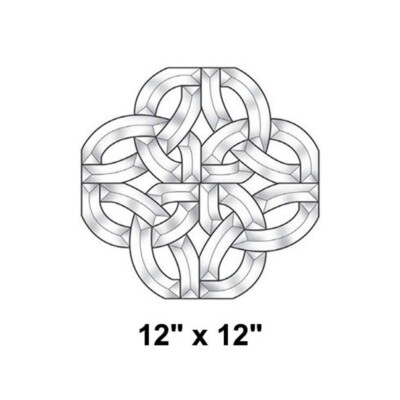 12" x 12" Exquisite Clear Glass Celtic Knot Bevel Cluster EC824 | eBay