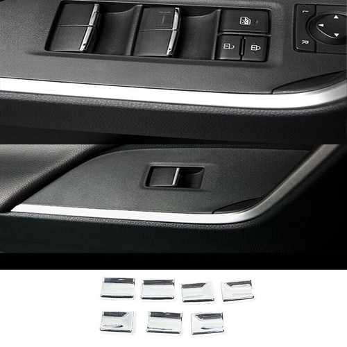 For Toyota RAV4 2019-22 Window Lifting Panel Bright Silver Glass Button ...