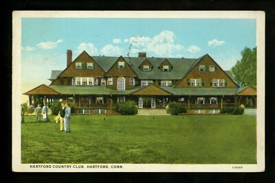 Connecticut CT postcard Hartford, Country Club view Curt Teich | eBay